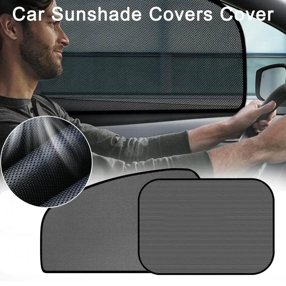 2PC Car Sunshade Covers Cover Universal Windscreen Folding Visor ...