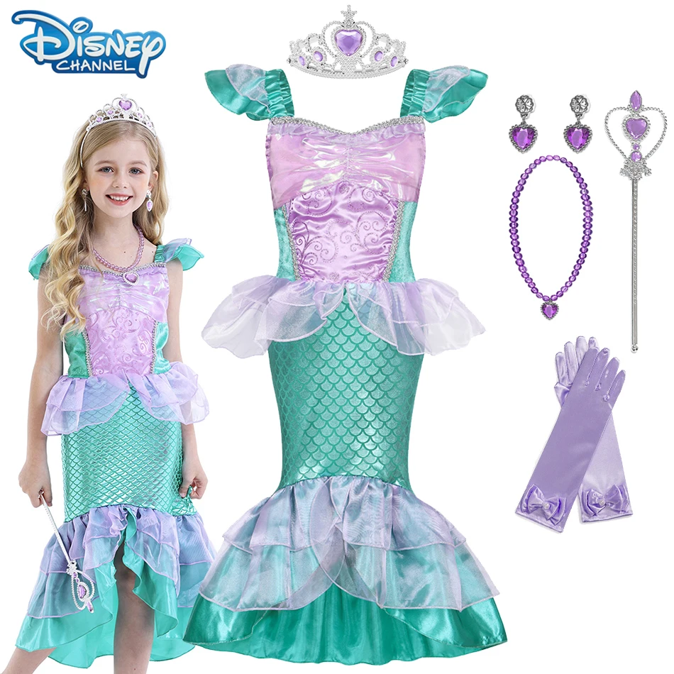 DISNEY-Little-Mermaid-Ariel-Charm-Princess-Dress-Cosplay-Costumes-For ...