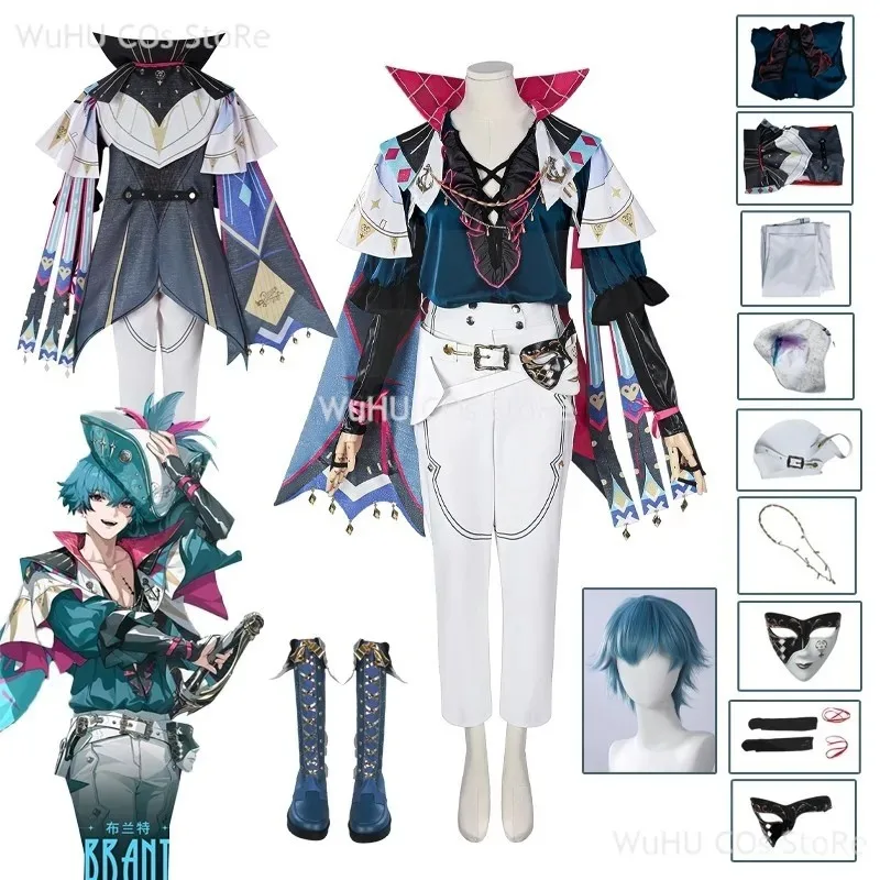 Game Wuwa Brant Cosplay Costume Wig Shoes Wuthering Waves Clothes Brant ...