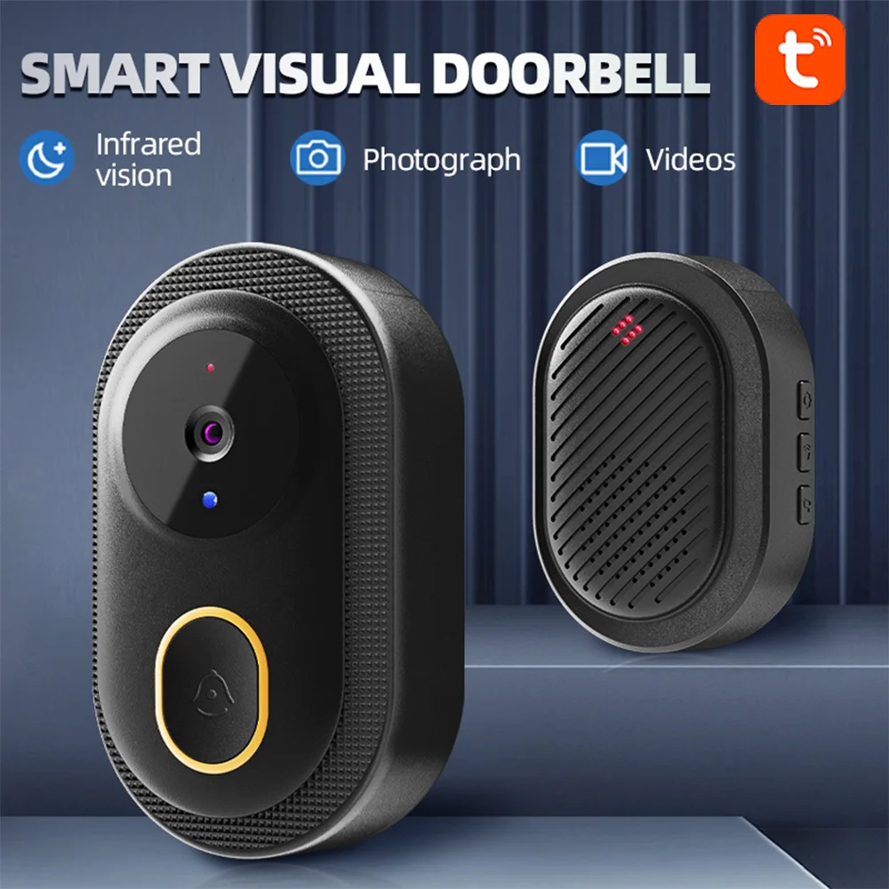 Smart Doorbell Ring Door Camera Infrared Night Viewing WiFi Wireless ...