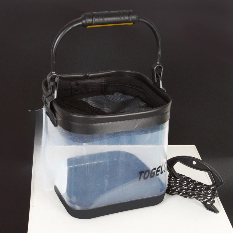 20cm-Transparent-Bucket-Thickening-EVA-Live-Fish-Bucket-Small-Fish-Box ...