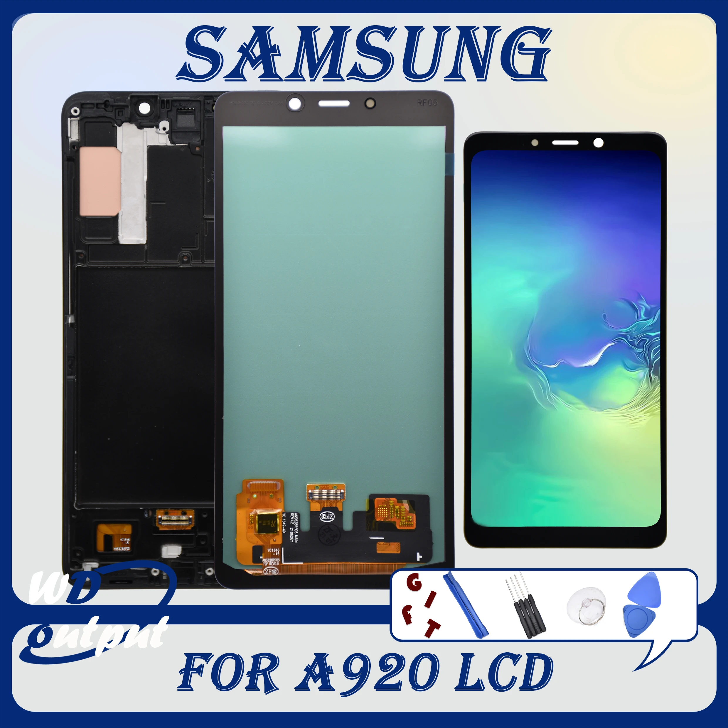 삼성 갤럭시 A9 6.3 A920 A920F SM A920F/DS LCD 디스플레이 터치 스크린 디지타이저 어셈블리 용 2018 ...