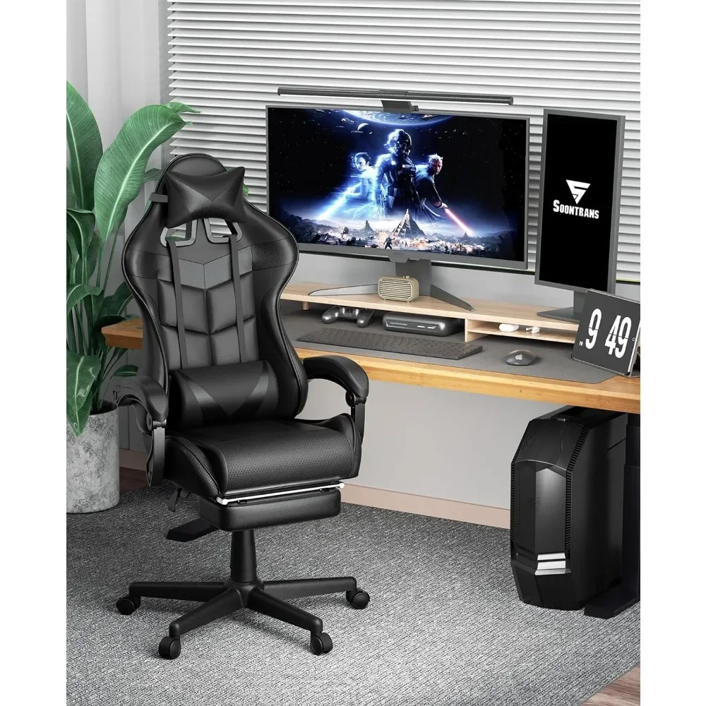 Computer-Chair-Office-Ergonomic-Gamer-Chair-Black-Gaming-Chairs-With ...
