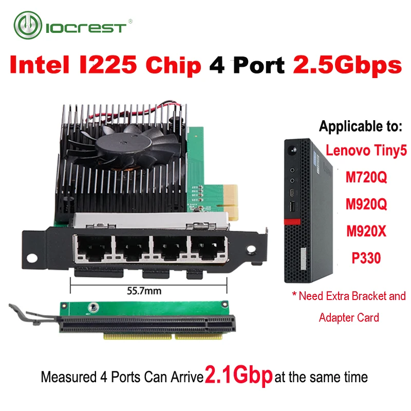 Intel-I225-Chips-4-Port-2-5G-RJ45-Network-adapter-PCIe-PCI-Express-quad ...