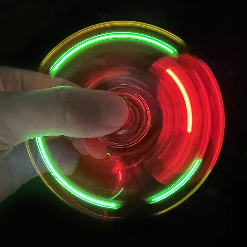 Luminous-LED-Light-Fidget-Spinner-Finger-Toy-Spinner-Stress-Reduction ...