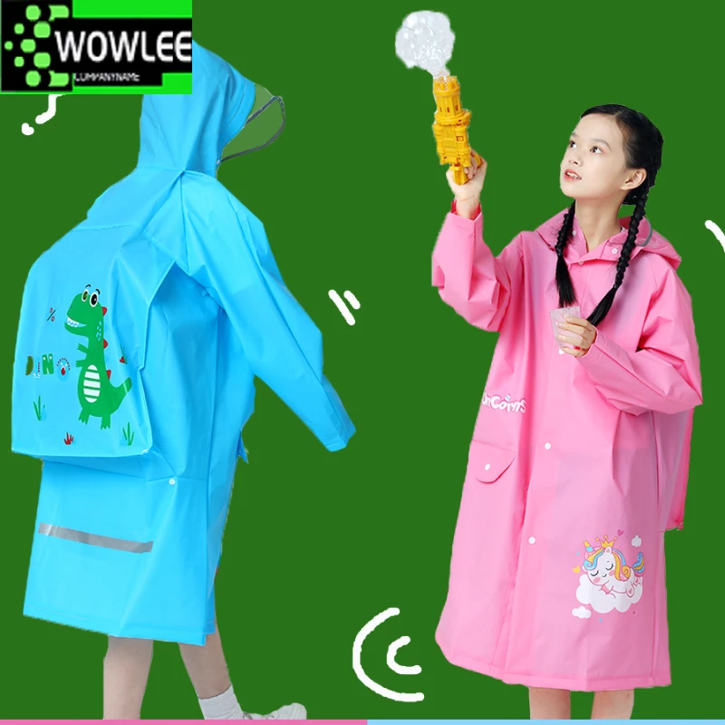 5 10 Years Old Children Raincoat Kids Boys Girls Waterproof Jumpsuit Hooded One Piece Cartoon ...