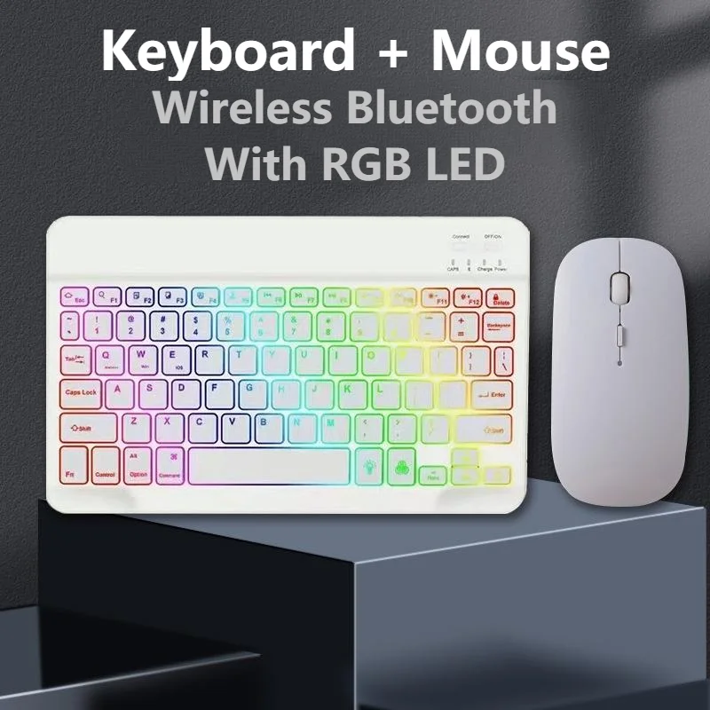 Wireless-Keyboard-Mouse-Bluetooth-Rechargeable-Mini-Slim-Travel ...