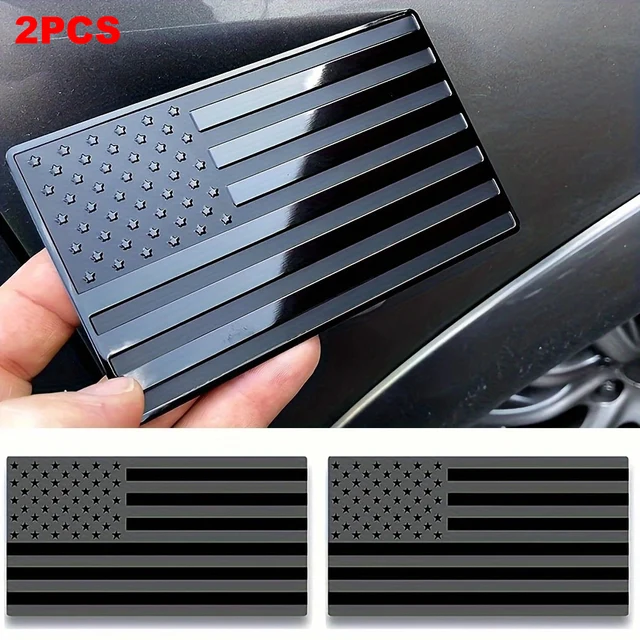 USA Emblems Flag Map Car Sticker, Car Trunk Metal Emblem Badge Decal ...