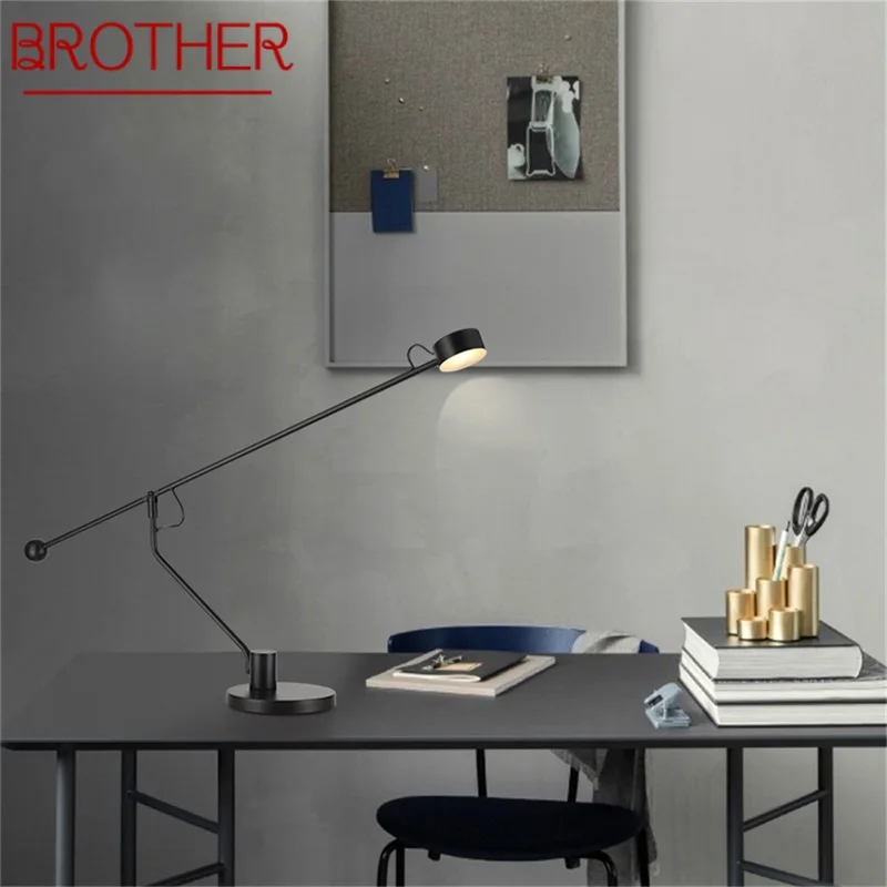 BROTHER-Contemporary-Table-Lamp-LED-Simple-Design-Adjustable-Vintage ...