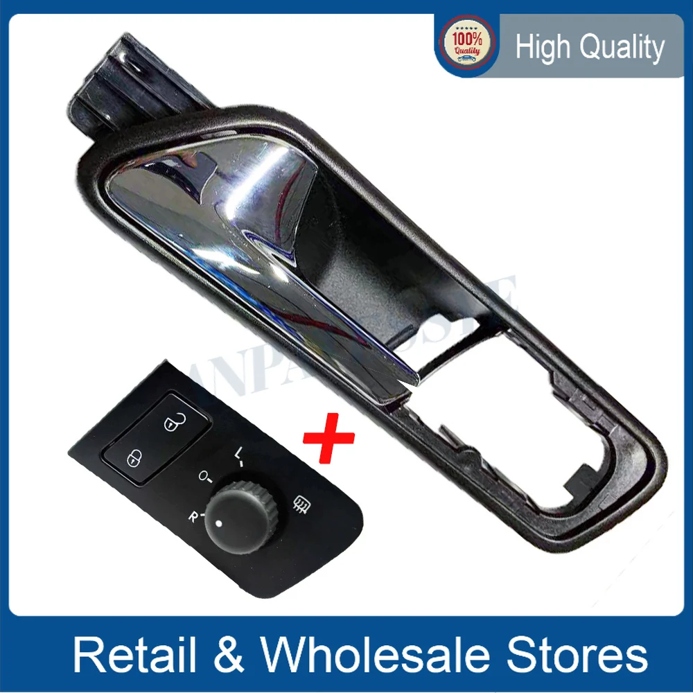 Car-Inside-Door-Handle-with-Safety-Door-Lock-Swith-and-Rearview-Mirror ...