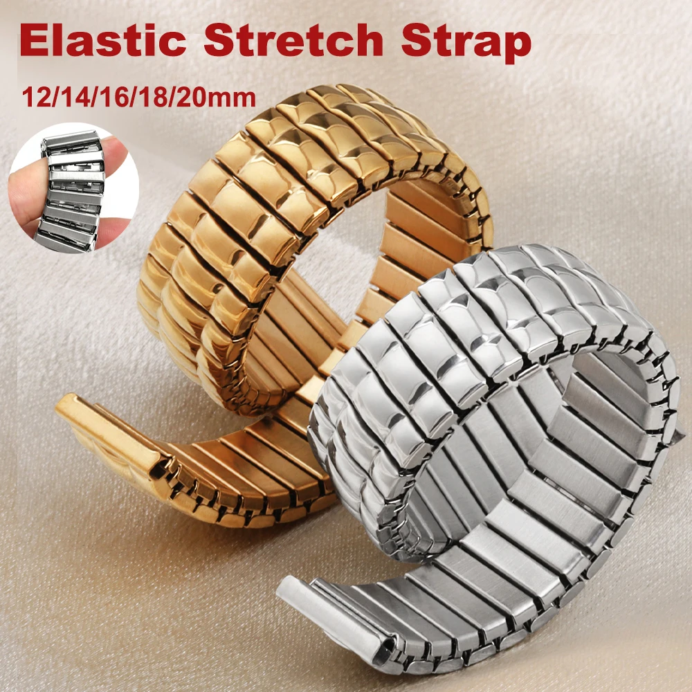 Elastic-Strap-12mm-14mm-16mm-18mm-20mm-Stretch-Expansion-Metal-Watch ...