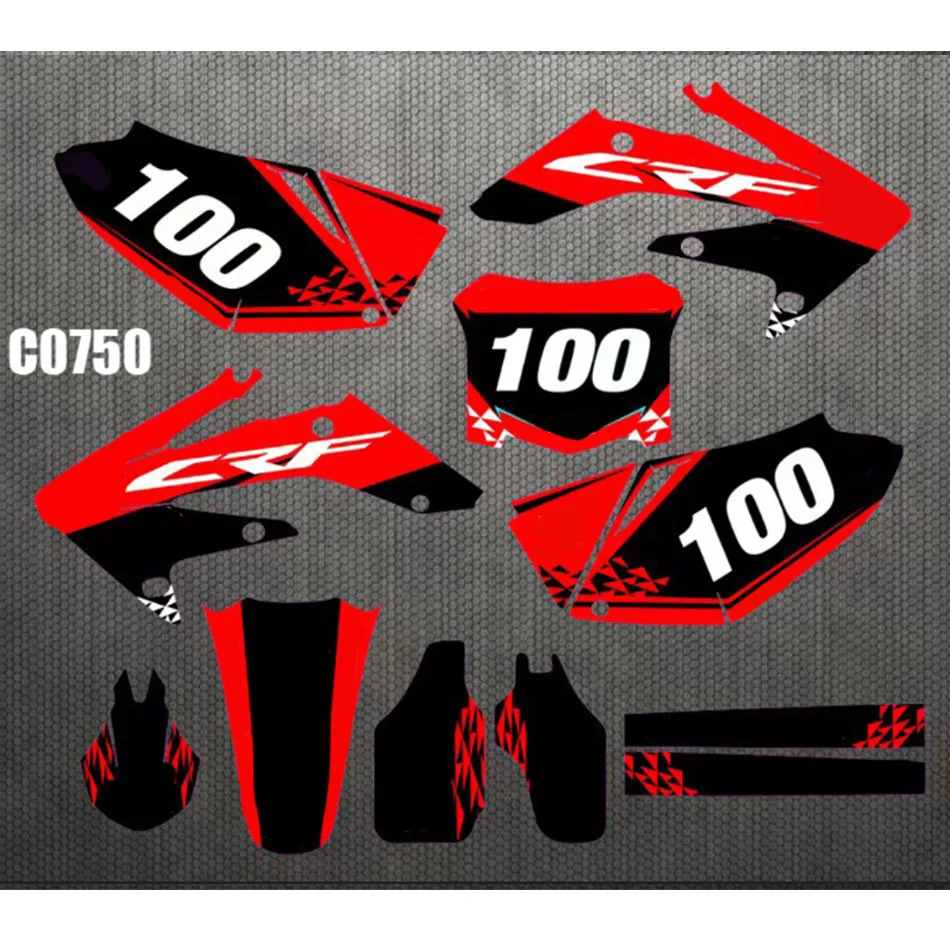 Customized Motorcycle CRF 250R Graphics Decals Stickers Background kits ...