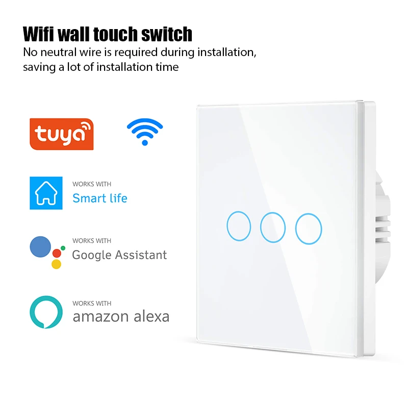 Tuya Smart Life Home House Wifi Wireless Remote Wall Switches Touch ...