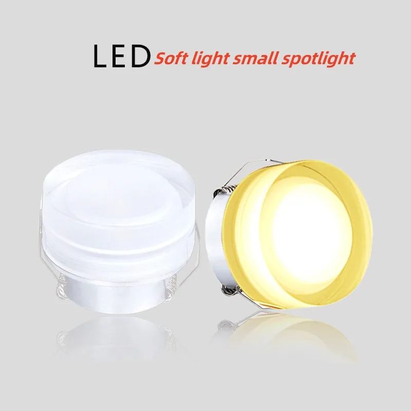 LED-transparent-acrylic-soft-light-small-spotlight-1W3W5W7W-recessed ...