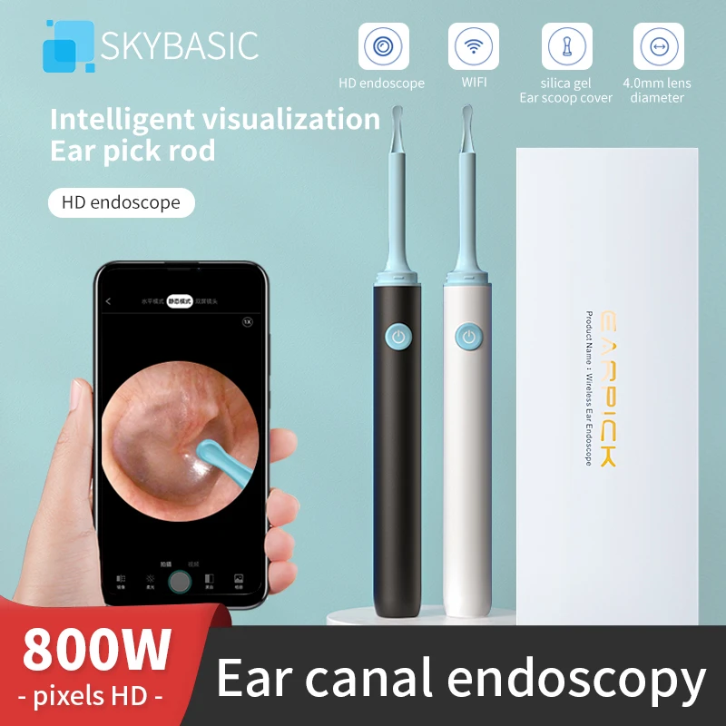 Wifi Visual Otoscope 800w Pixel Ultra Hd Apple Android Universal Camera ...