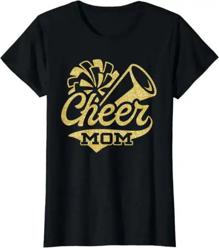 Cheer-Mom-Biggest-Fan-Cheerleader-Black-Yellow-Gold-Pom-Pom-T-Shirt.jpg