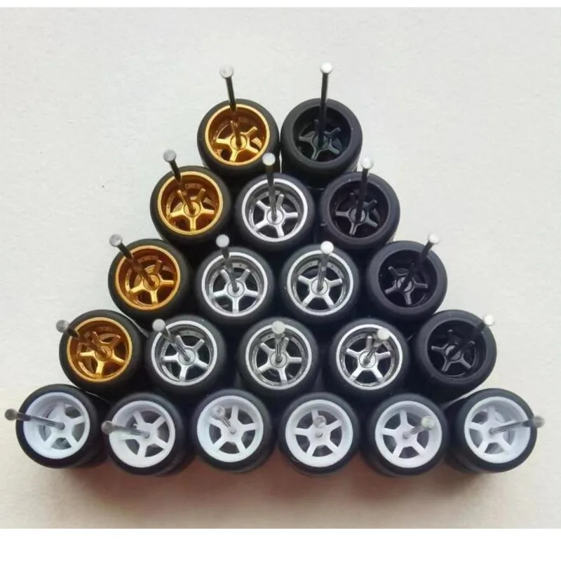 1-64-Diecast-Alloy-Car-Wheels-With-Tires-Modified-Axles-For-1-64-Car ...