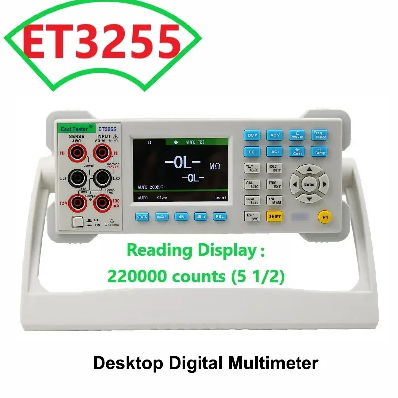 East-Tester-ET3255-Desktop-Digital-Multimeter-220000-Counts-DCV-ACV-DCI ...