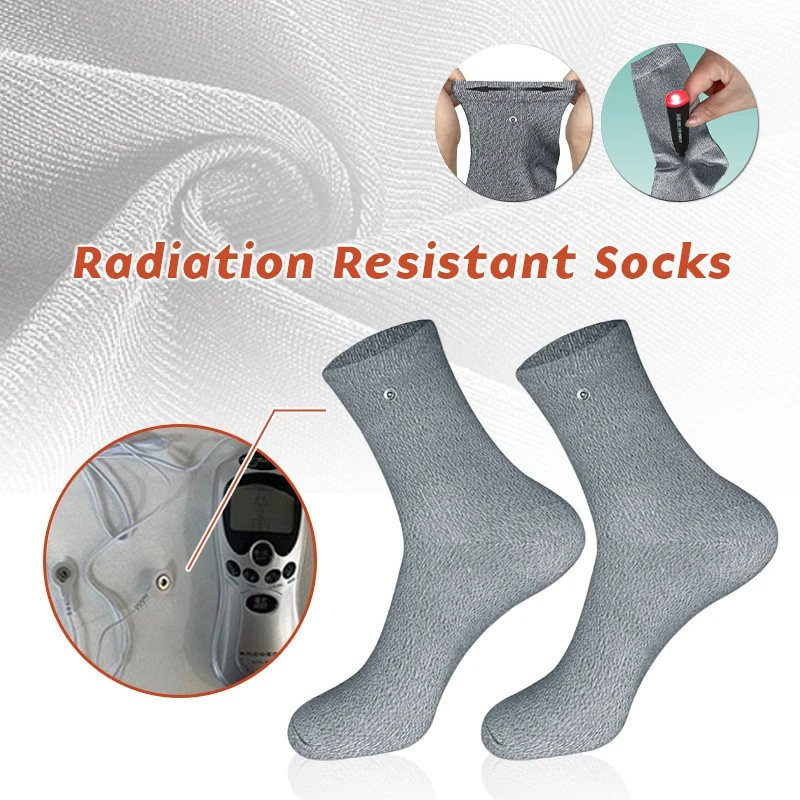 Silver Fiber Anti-radiation Socks Unisex Health Protection Sock ...