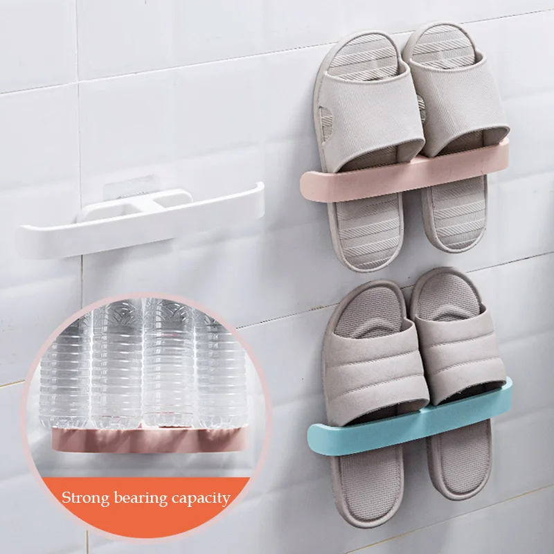 Wall Mounted Towel Rack Folding Slipper Shelf High Heels Bedroom ...