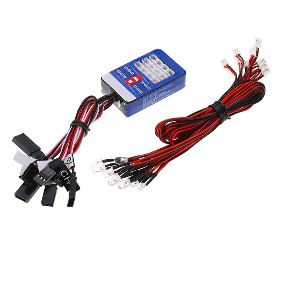 Simulation Flash Light 12 LED Lighting Kit Steering Brake for 1/10 ...