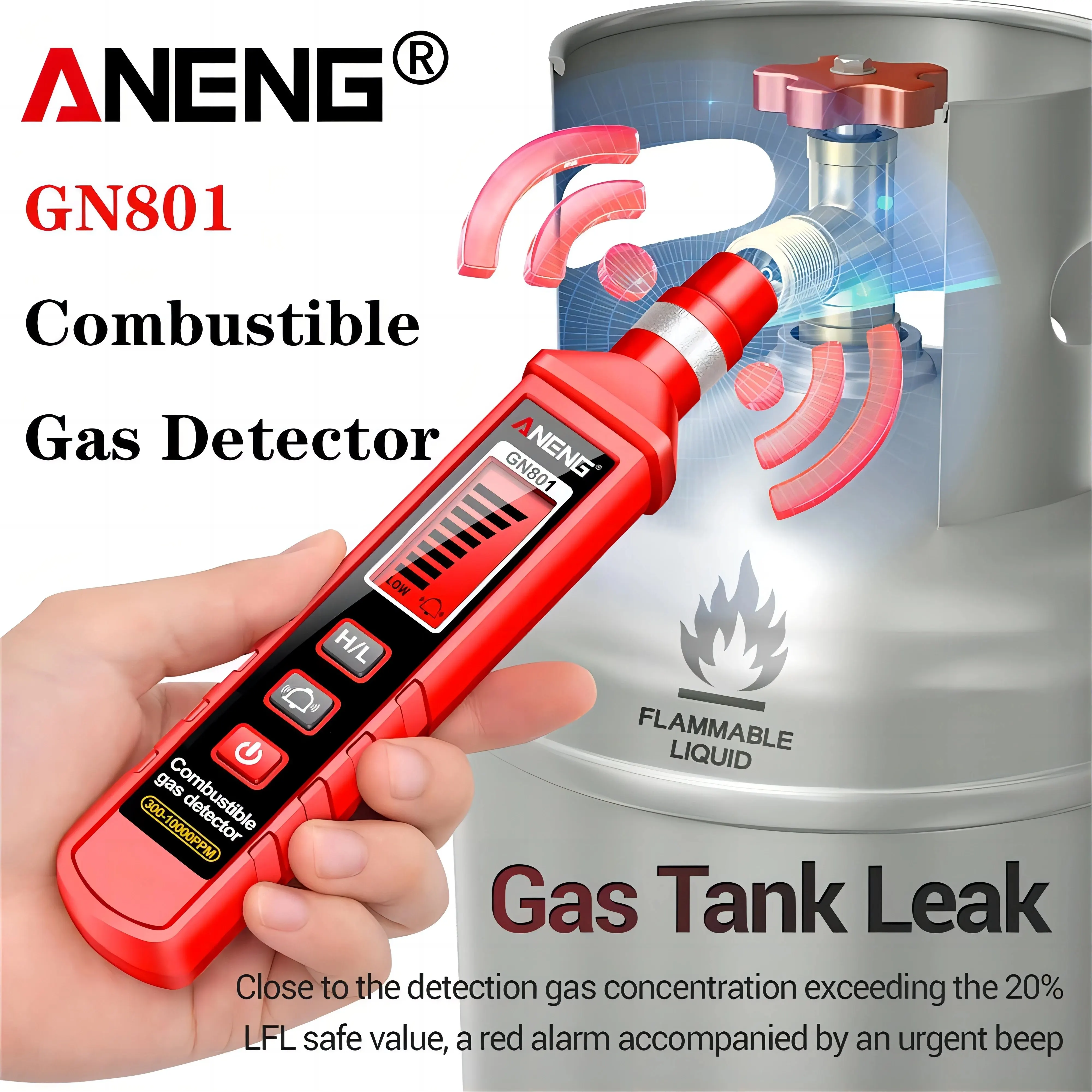 ANENG-GN801-Gas-sensitive-Semi-conduct-Detector-300-10000PPM-Gas ...