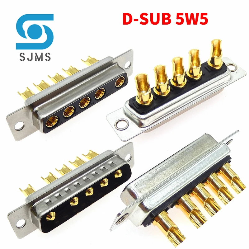 DB-plug-5W5-30A-Gold-plated-Male-Female-high-current-Connector-D-SUB ...
