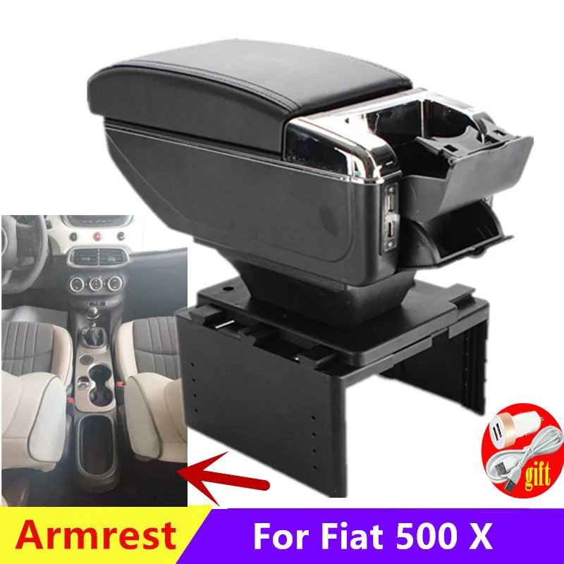 For-Fiat-500-X-Armrest-box-For-Fiat-500-X-Car-Armrest-box-Central ...
