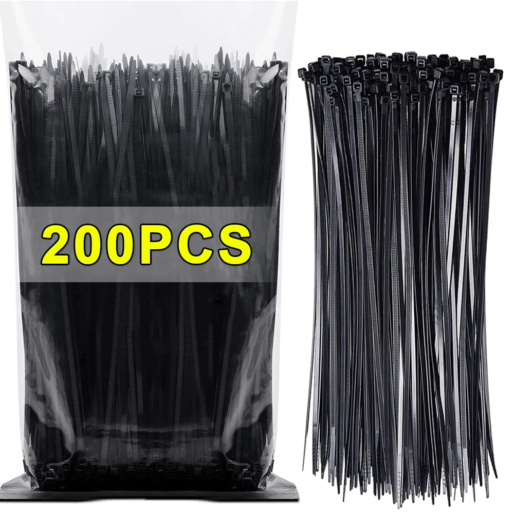 200-100Pcs-Nylon-Cable-Ties-Adjustable-Self-locking-Cord-Ties-Straps ...