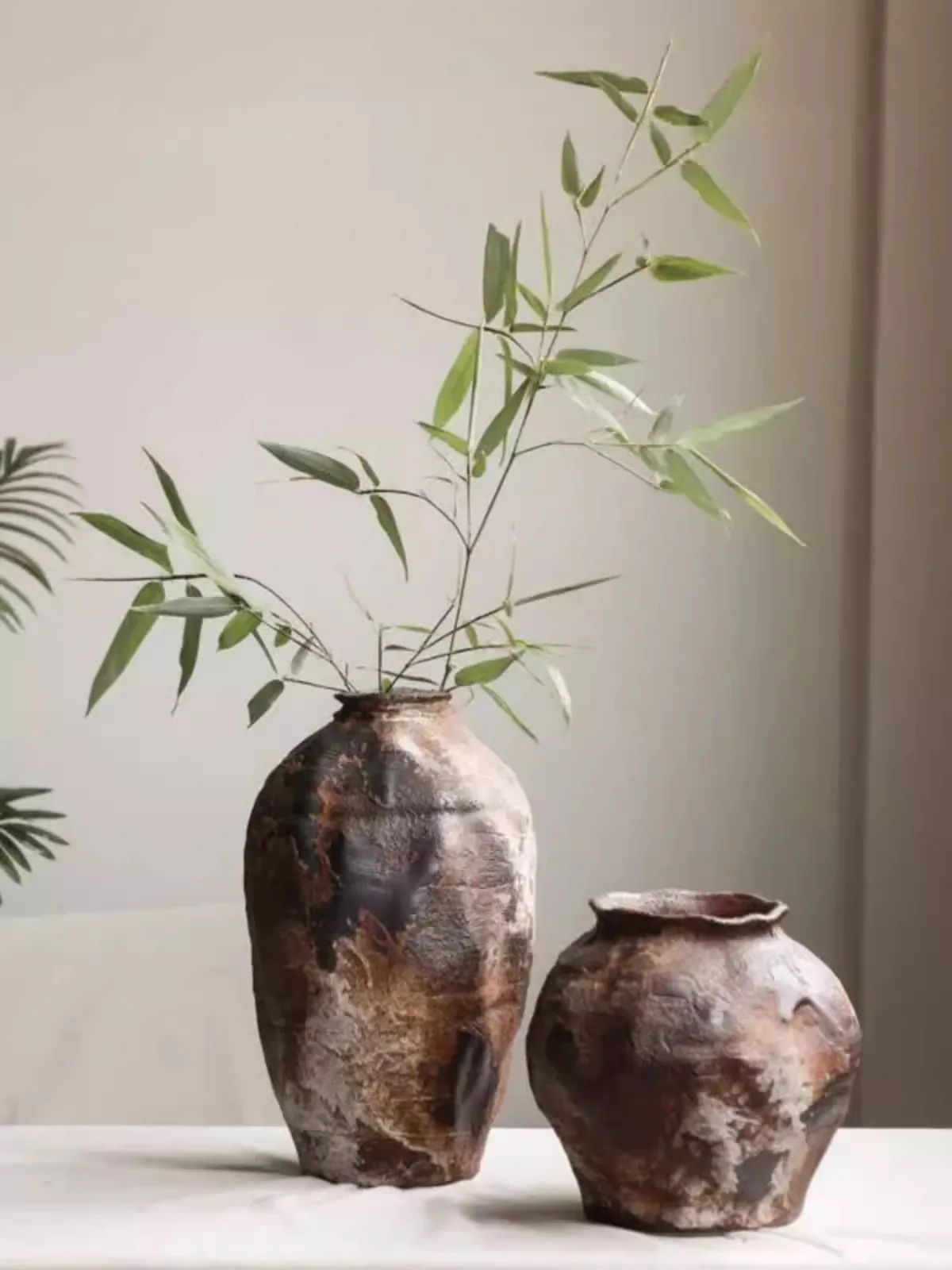 Rough Ceramic Ceramic Vase Countertop Flower Arrangement Retro ...