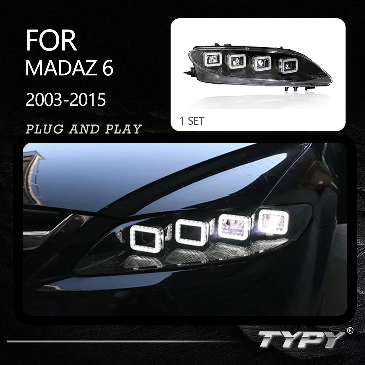 TYPY-Car-Headlights-For-Mazda-6-2003-2015-LED-Car-Lamps-Daytime-Running ...