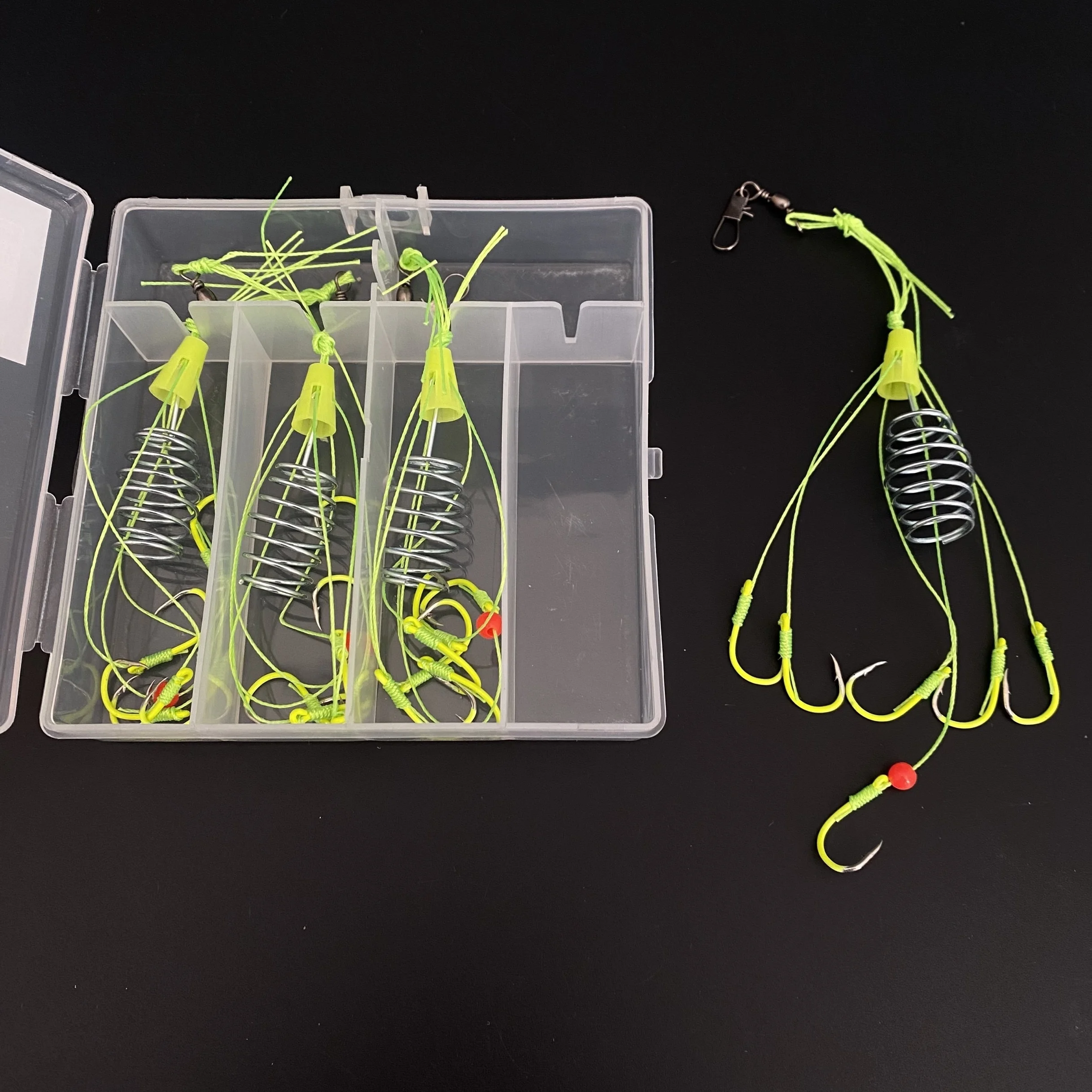 4pcs-10-Fishing-Feeder-Hooks-Set-with-Springs-Perfect-for-Freshwater ...