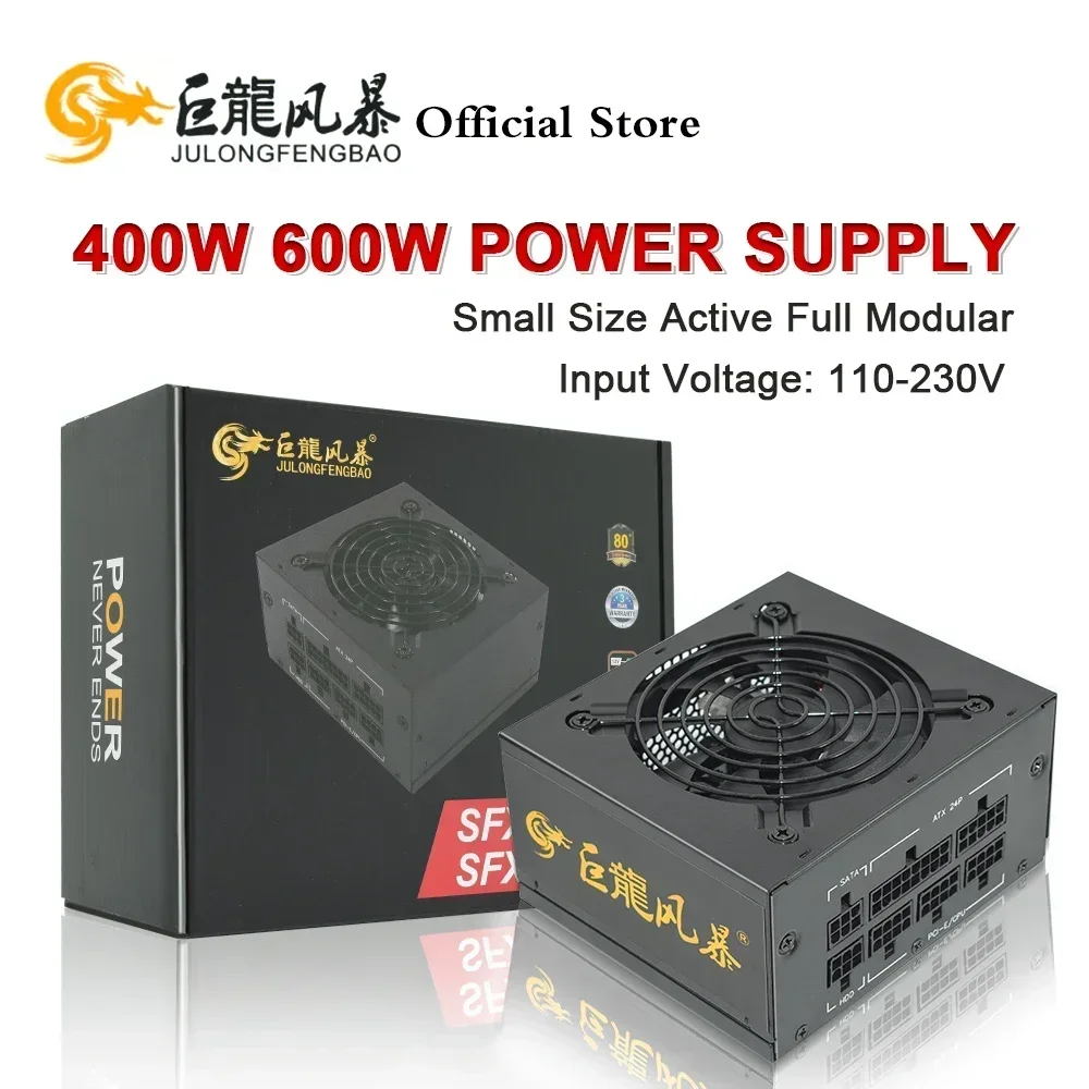 JULONGFENGBAO-SFX-Micro-400W-600W-PSU-80Plus-Bronze-110-230V-High-Efficiency-Computer-Power ...