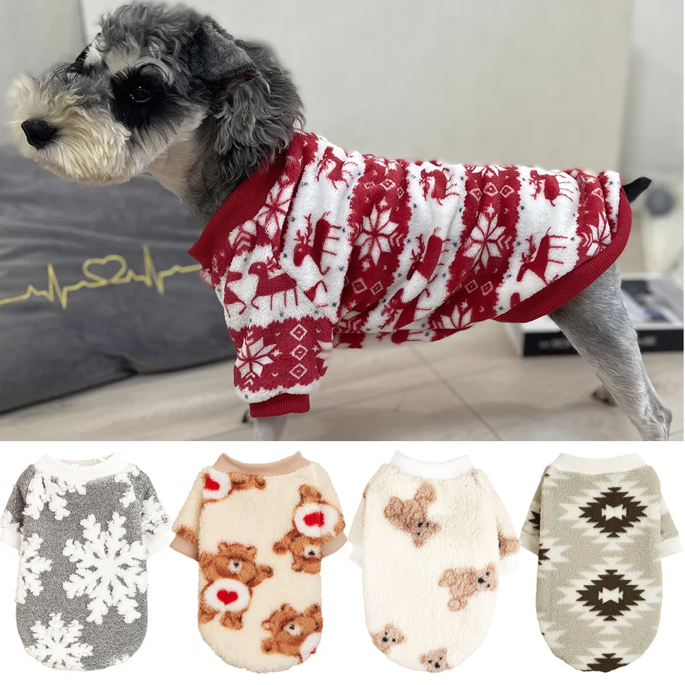 Christmas-Puppy-Dog-Sweater-for-Small-Dogs-Winter-Warm-Pet-Velvet ...