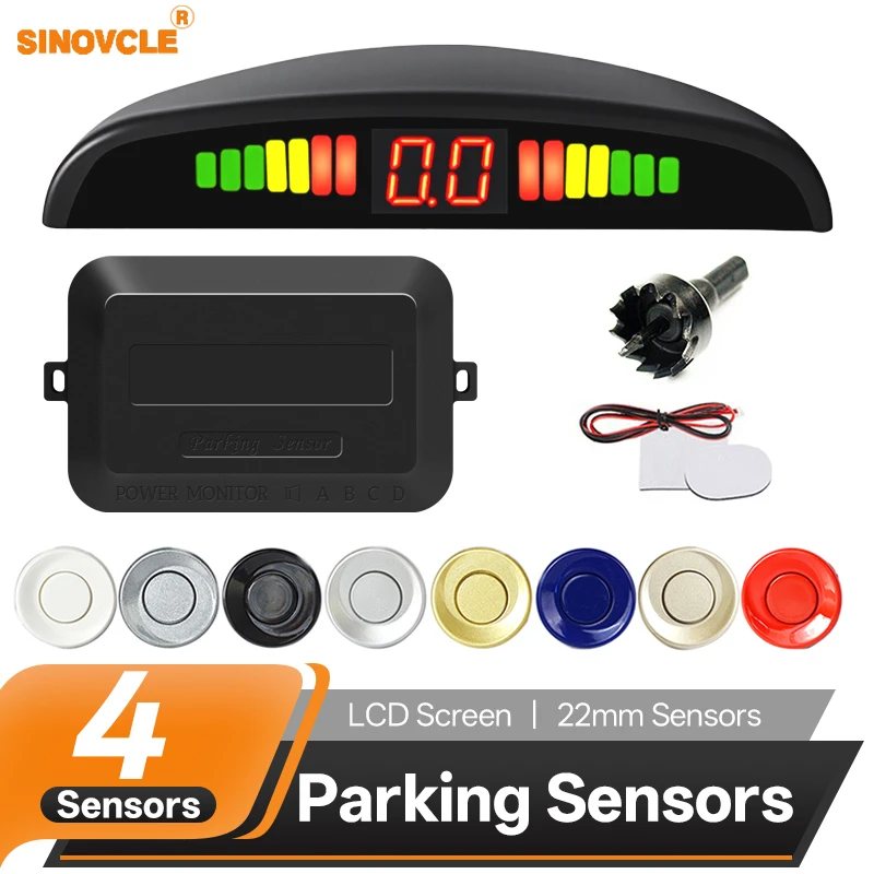 SINOVCLE LED Car Parking Sensor System Backlight Parktronic Monitor ...