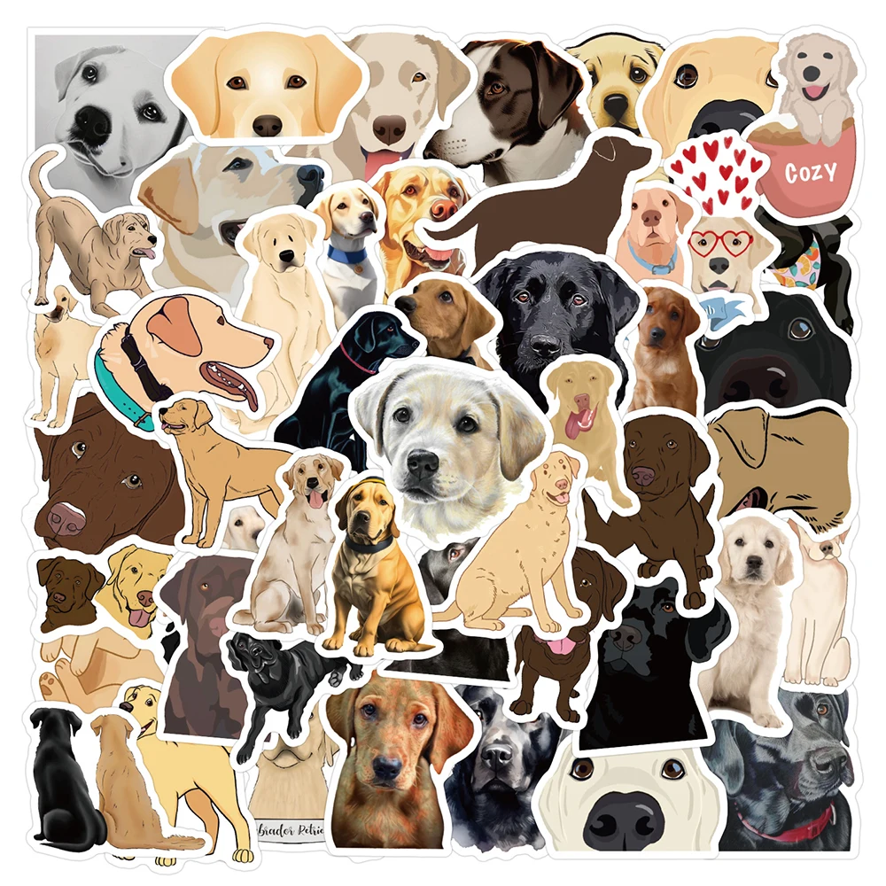 10-30-60pcs-Cute-Dog-Labrador-Stickers-Cartoon-Animal-Decals-DIY-Toys ...