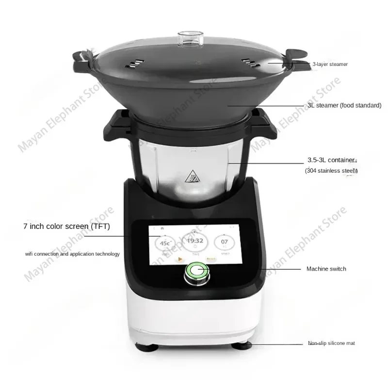 Eletrodom-sticos-de-cozinha-multifuncionais-Thermomix-Tm6-vorwerk-Soup ...
