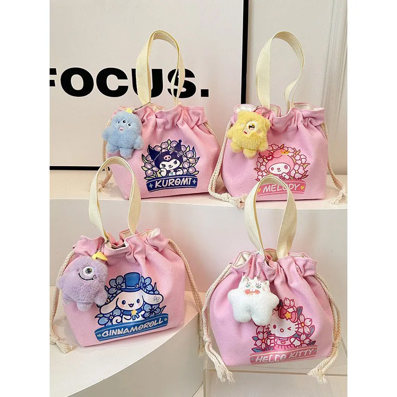 Sanrio-Hello-Kitty-Canvas-Drawstring-Bag-Anime-Comic-Kuromi-My-Melody ...