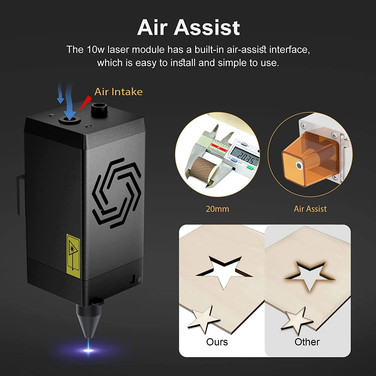 Laser Cutting Module Head 3 Diodes | 10w Laser Cutting Engraving Module ...