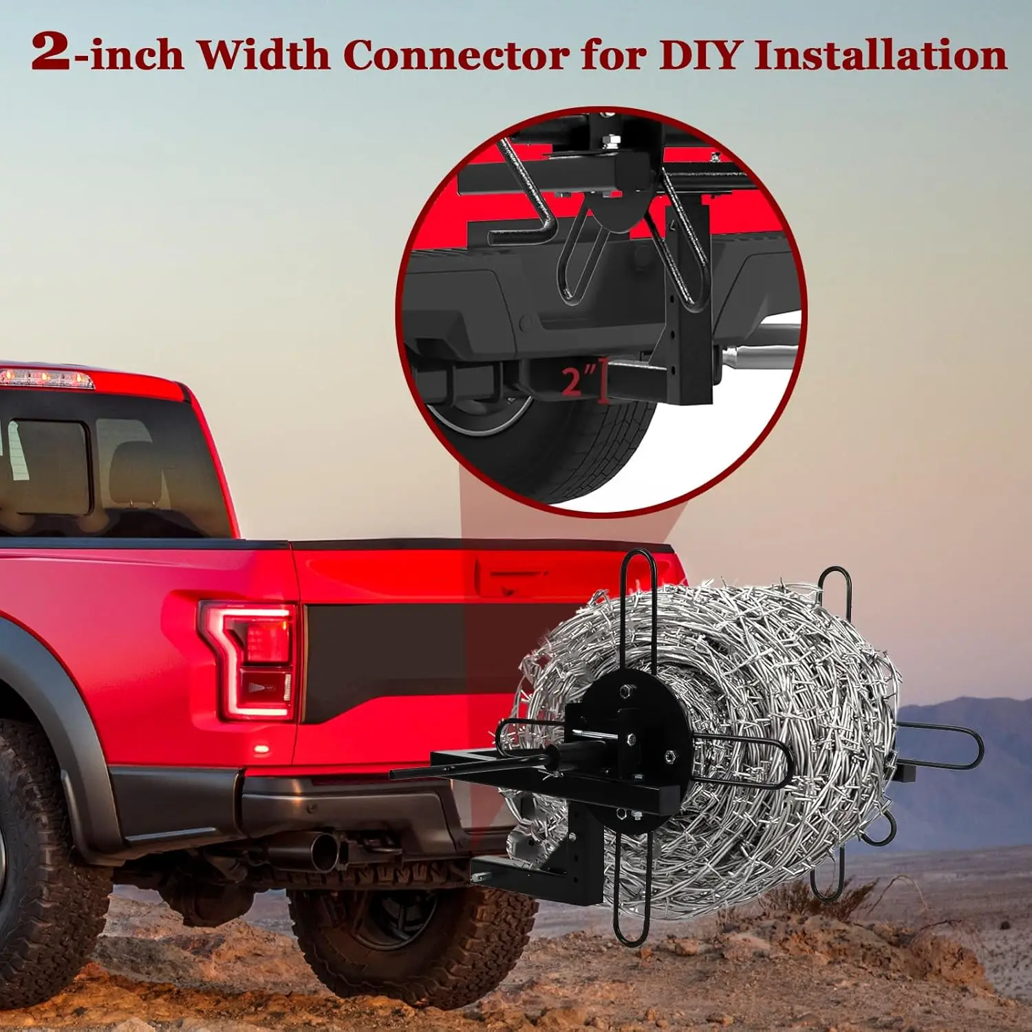 Wire Unroller with Bolts, Receiver Hitch Compatible, Fencing Wire ...