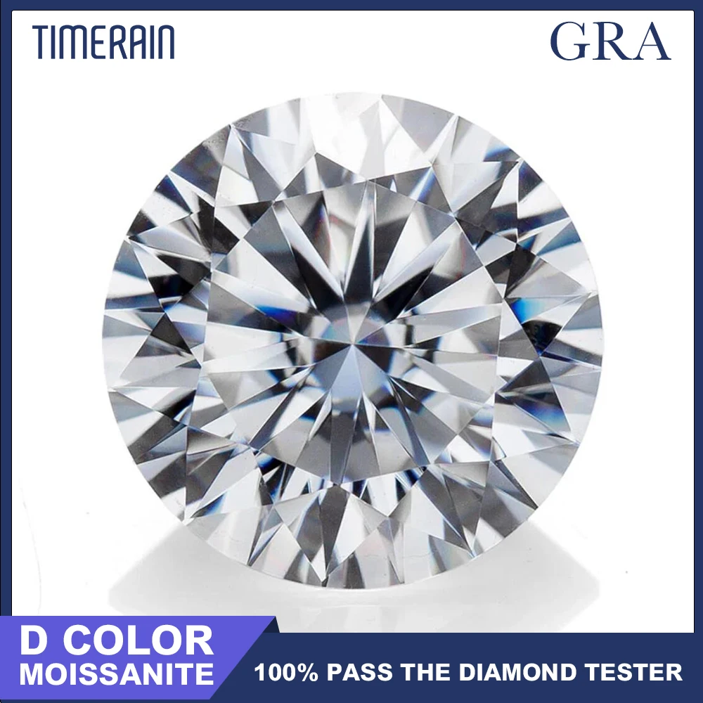Authentic Moissanite Loose Stone D Color VVS1 3EX White Round Cut Lab Grown Diamond Cheapest ...