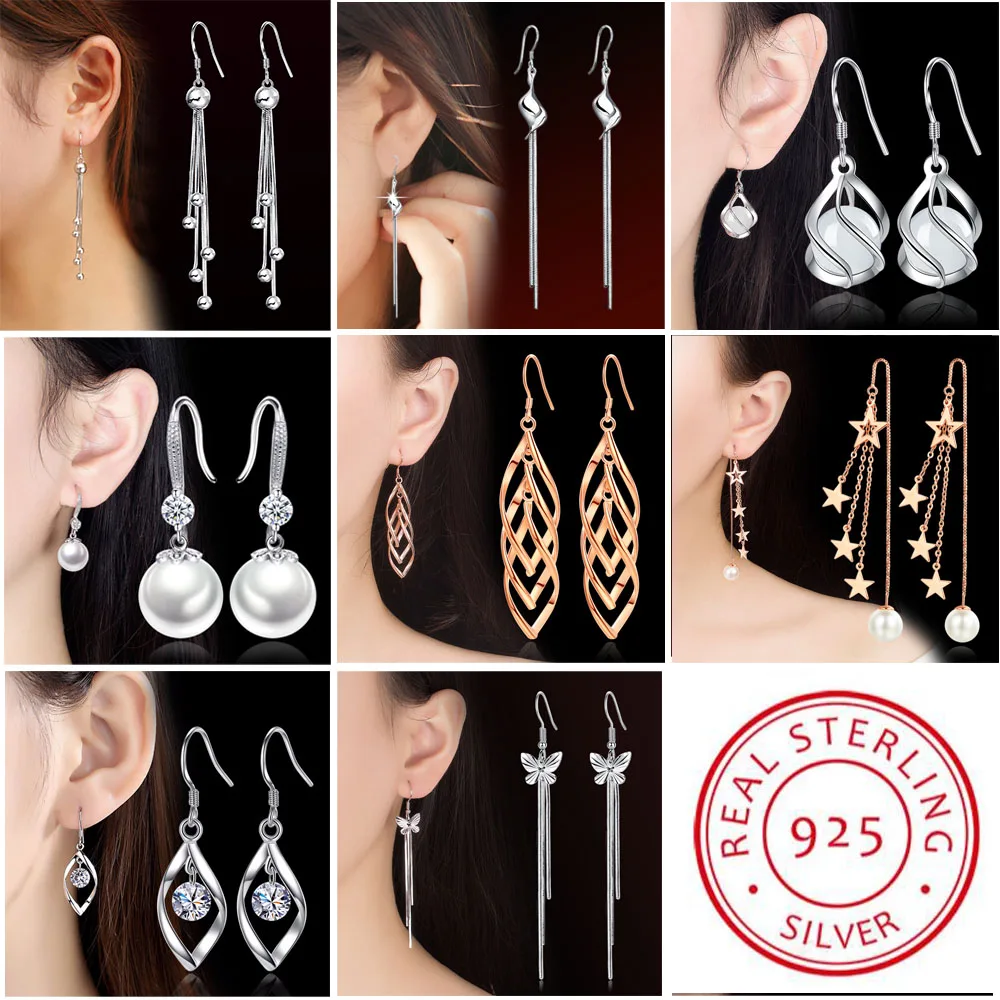 S925-Sterling-Silver-Color-Simple-Round-Bling-CZ-Zircon-Stone-Stud ...