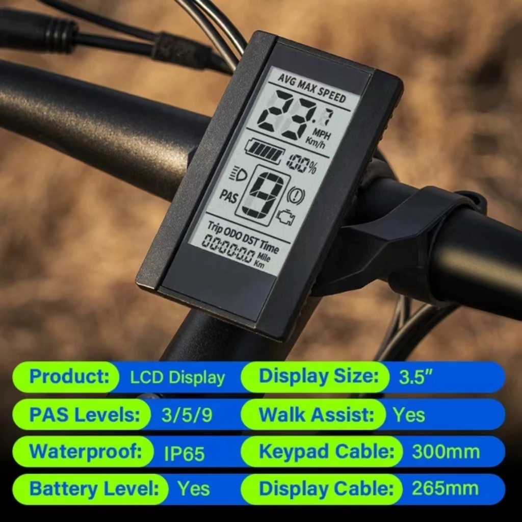 BaFang 800S LCD 디스플레이 속도 표시기 전기 자전거 변환 중반 모터 허브 모터 BBS01B BBS02B 36V ...