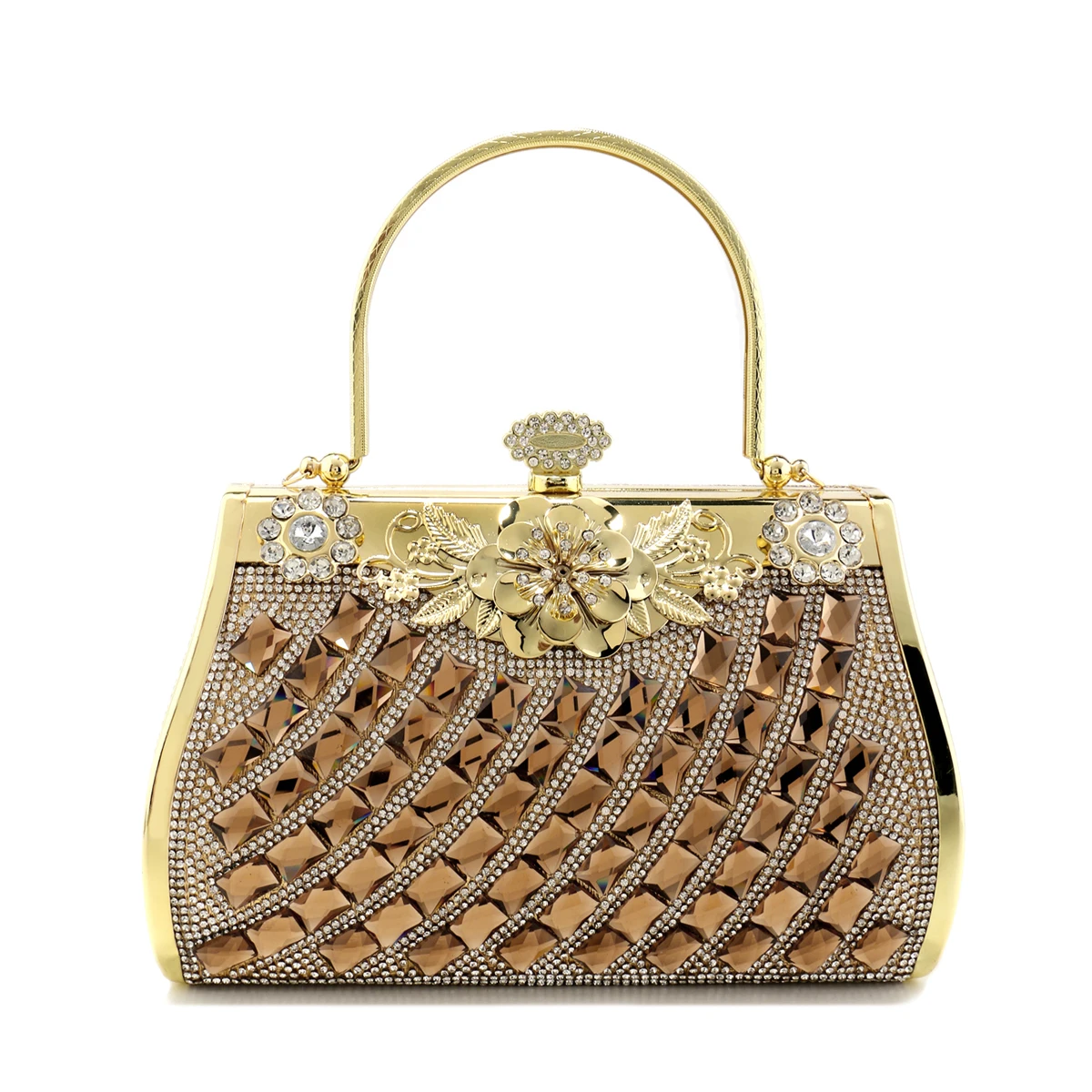 Crown-Elegant-Diamonds-Acrylic-Evening-Bags-Luxury-Golden-Metal-Glitter ...