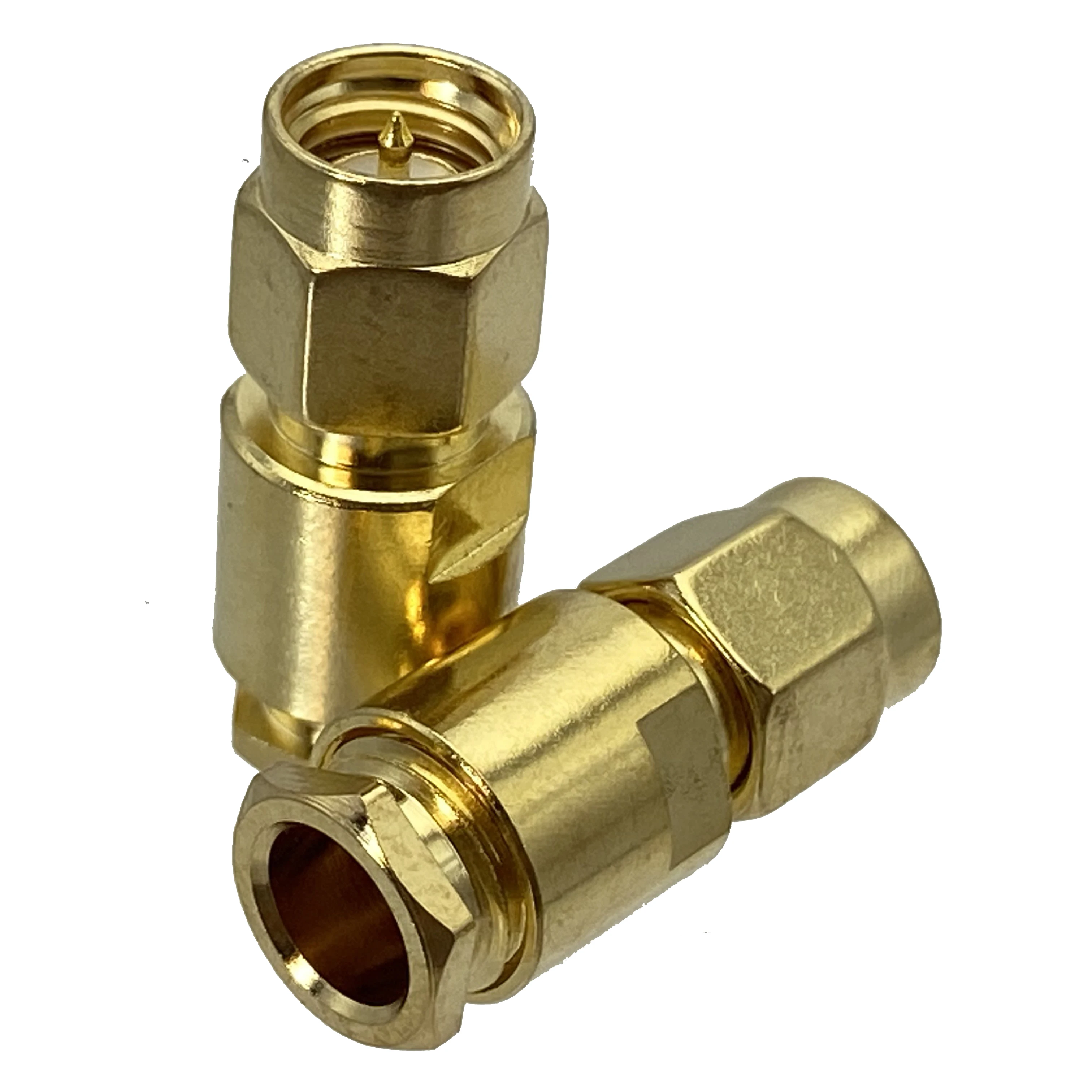 1Pcs-Connector-SMA-Male-Plug-clamp-RG58-RG142-LMR195-RG400-Cable-RF ...