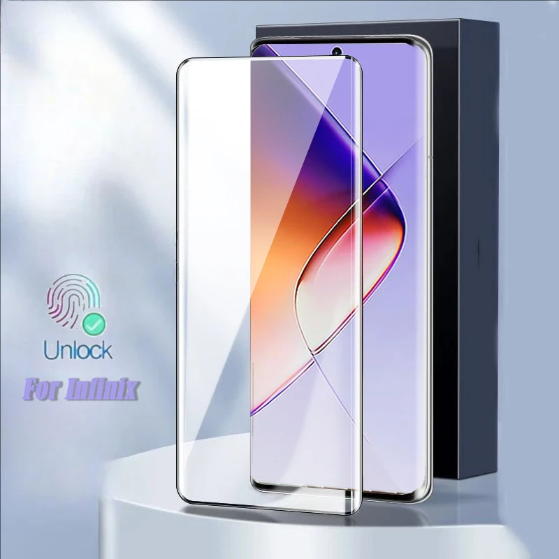 3D Curved Full Glue Unlock Protector For Infinix Note 40 Pro Plus Anti ...