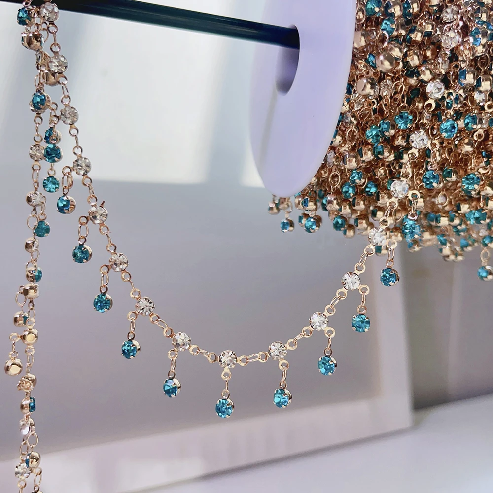 Cadena-de-cuentas-de-diamantes-de-imitaci-n-de-cristal-de-1-metro ...