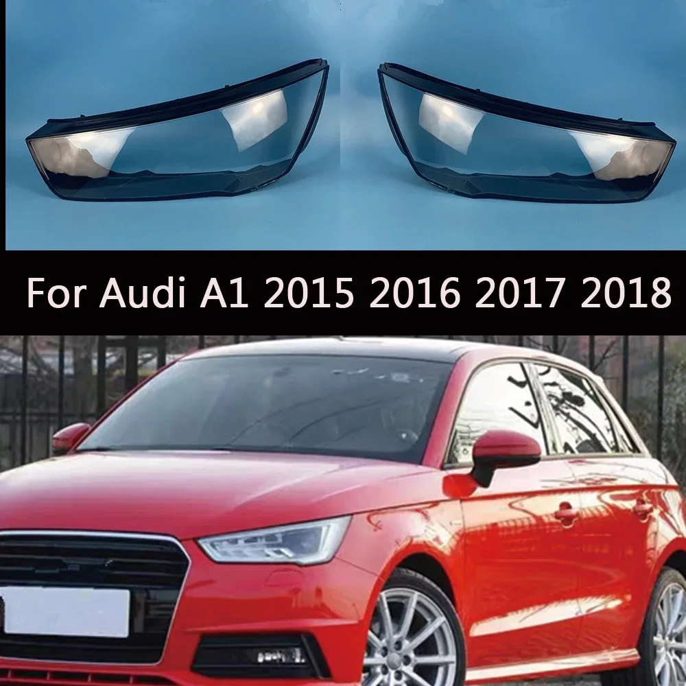 HTTCY For Audi A1 2015 2016 2017 2018 front Car Headlight Cover Lens ...