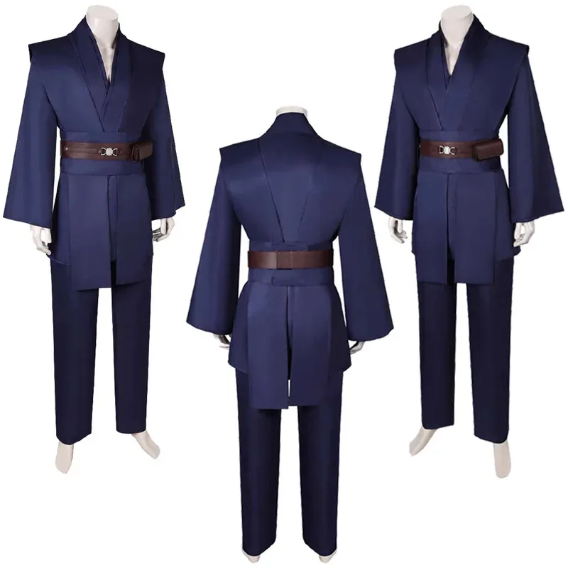 Anakin Cosplay Fantasy Dark Blue Knight Clothing Movie Space Battle ...