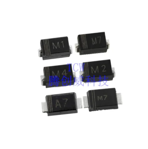 100pcs Patch Rectifier Diode M1 M1f M4 M4f M7 M7f S1m S1mf S2m S2mf ...